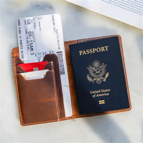 Personalized Leather Passport Holder Leather Passport Cover With