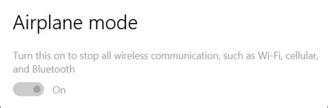 how to disable airplane mode in windows 10 or disable it permanently
