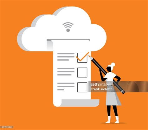 Electronic Voting Cloud Computing Businesswoman High Res Vector Graphic Getty Images