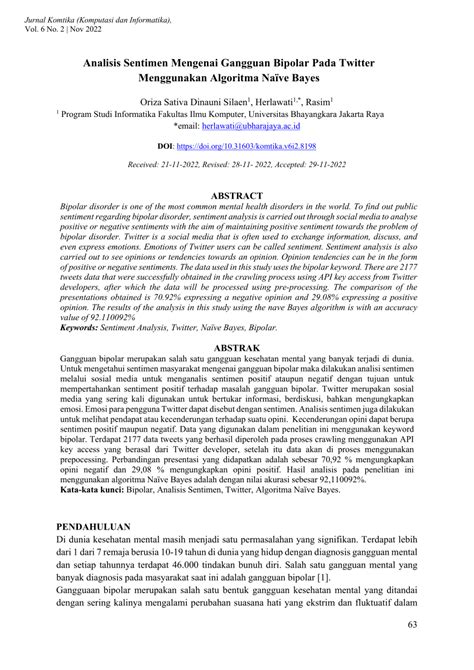 pdf analisis sentimen mengenai gangguan bipolar pada twitter
