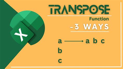 3 ways to transpose excel data youtube