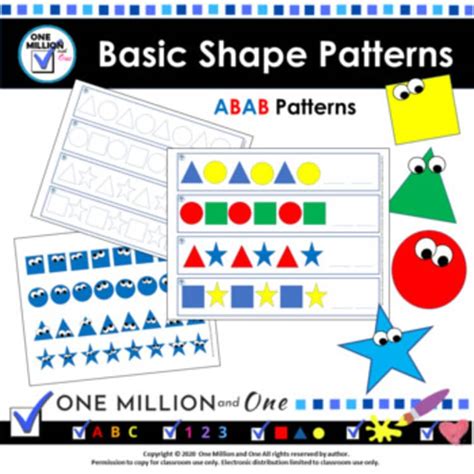 Math Shape Patterns Shape Sequence Worksheets For Preschool Kindergarten
