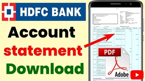 How To Download Account Statement Using HDFC Bank MobileBankking App YouTube
