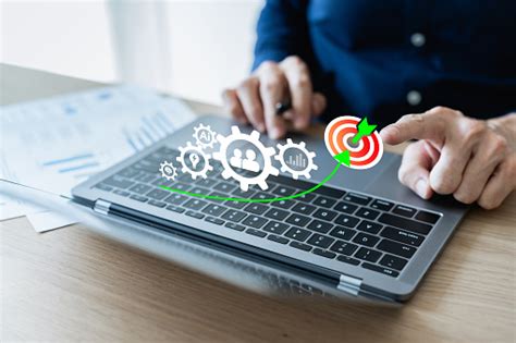 성공 사업 전략 및 계획 아이디어 개발 및 개선을 통한 마케팅 또는 관리 운영 성과 분석 성장 및 목표 달성 개념 개념에 대한 스톡 사진 및 기타 이미지 Istock