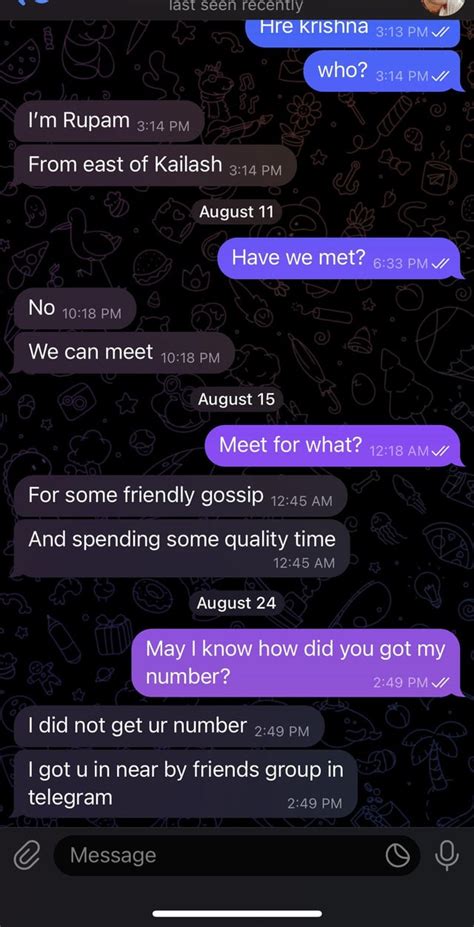solution to avoid random telegram messages from strangers r delhi