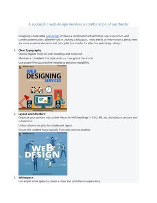 Designing A Successful Web Design Involves A Combination Of Aesthetics Pdf