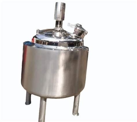 Stainless Steel Polished Solution Preparation Vessel Pneumatic And Electrical Drive Capacity