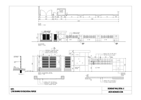 Boundary Wall Detail Five ⋆ Archi Monarch