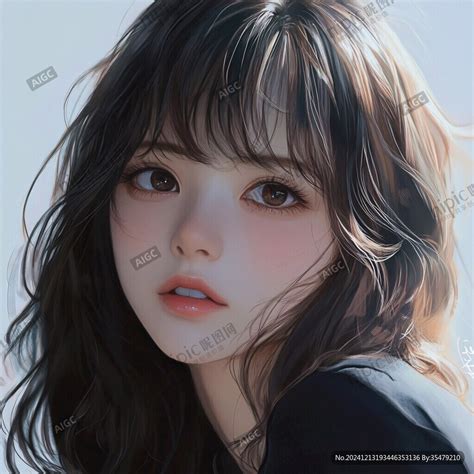 Ai创作图板绘少女插画 厚涂少女 厚涂头像 板绘少女 美少女重绘 写实人物插画 半身头像板绘 鼠绘少女 彩铅少女 Cg绘画作品 女生插画绘画 板绘人物 厚涂手绘 高级感女插画 日韩厚涂