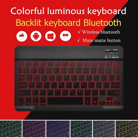 Inch Wireless Bluetooth Backlit Keyboard Lightweight Portable Suitable For Laptops Keyboards