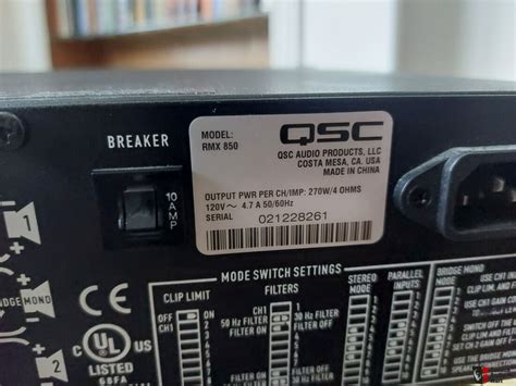 Qsc Rmx 850 Amplifiers Photo 4432499 Us Audio Mart