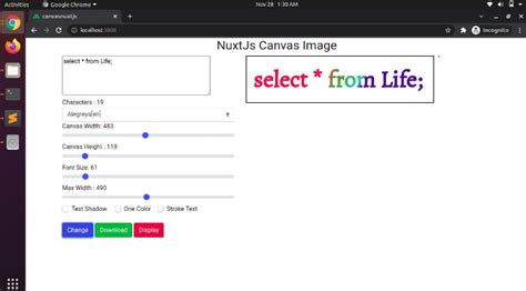 Create Png Text Canvas Built With NuxtJs