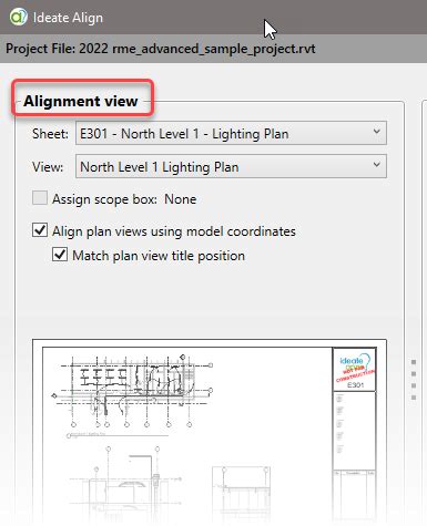 Set The Alignment View In Ideate Align For Revit IdeateApps Ideate Software