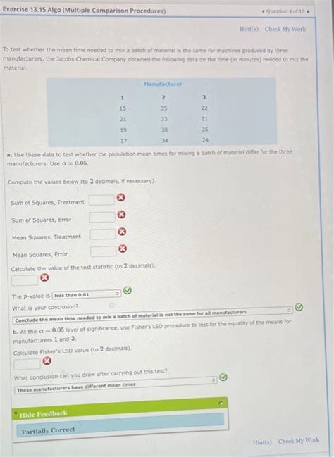 solved exercise 13 15 algo multiple comparison procedures