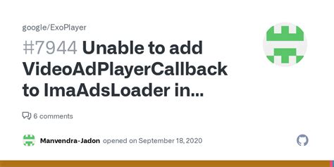 Unable To Add Videoadplayercallback To Imaadsloader In Latest Version Issue