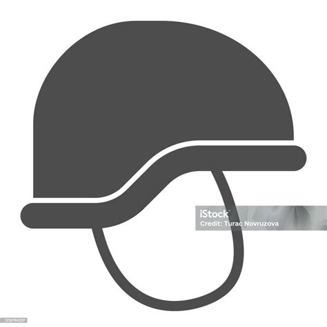 육군 헬멧 솔리드 아이콘입니다 군인 머리 보호 탄약 기호 흰색 배경에 글리프 스타일의 그림 모바일 개념 및 웹 디자인에 대한 군사 또는 전쟁 기호 벡터 그래픽