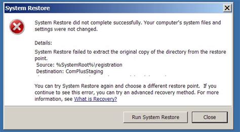 Solved System Restore Does Not Work Experts Exchange