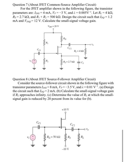 Question About JFET Common Source Amplifier Chegg