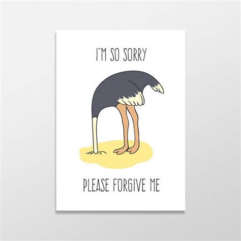 Funny Apology Card Im Sorry Card Please Forgive Me Card Funny