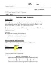 Understanding Density Measurement And Density Lab Course Hero