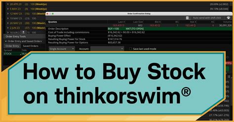 How To Buy Stock On Thinkorswim® Desktop Charles Schwab
