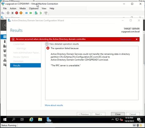 Unable To Demotion Domain Controller Server Microsoft Qanda