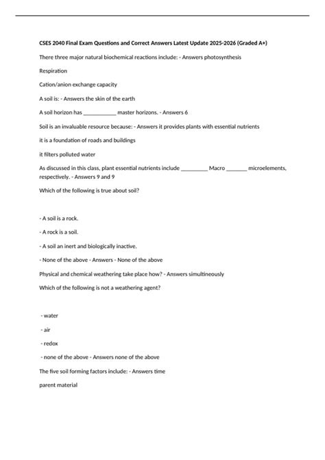 Cses 2040 Final Exam Questions And Correct Answers Latest Update