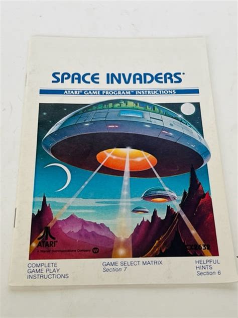 Space Invaders Atari 5200 Video Game Vtg Manual 2600 Instructions Arcade 1980 Etsy