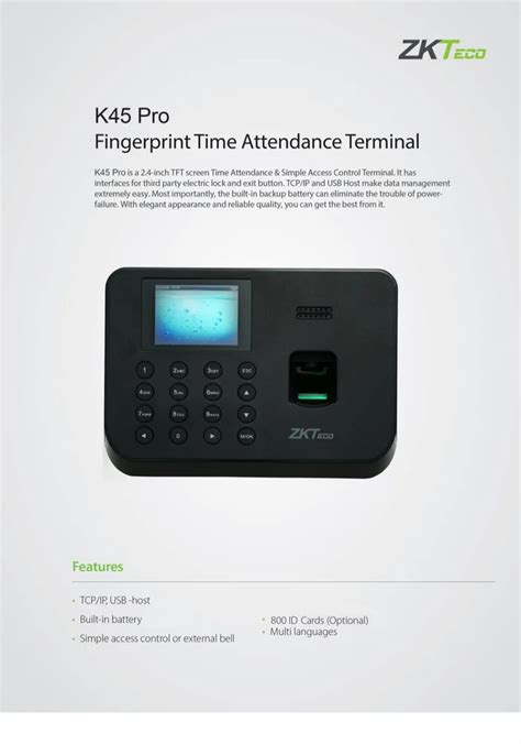 Fingerprint Access Control System Optical Sensor At ₹ 6200 Piece In Angamaly