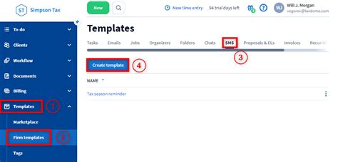 SMS Basic Create Apply Templates TaxDome Help Center