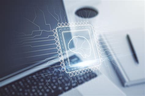 Premium Photo Double Exposure Of Creative Human Brain Microcircuit With Computer On Background