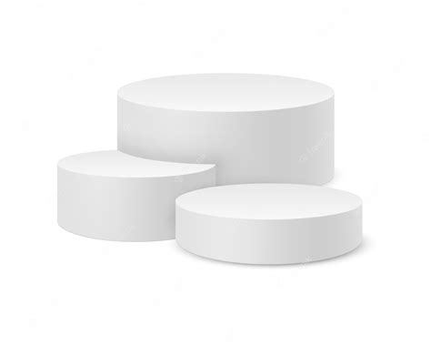 현실적인 D 원형 연단 무대 플랫폼 프리미엄 벡터