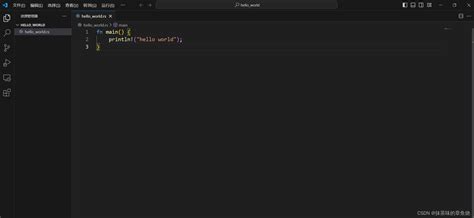 （二）rust的第一个程序使用vscode完成编写第一个rust程序 Csdn博客