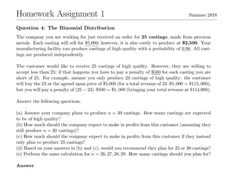 solved homework assignment 1 summer 2018 question 4 the