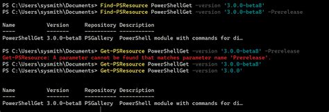 Get Psresource Doesnt Support Prerelease Tags · Issue 117 · Powershellpsresourceget · Github