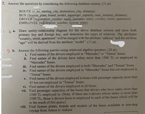 Solved Answer The Questions By Considering The Following