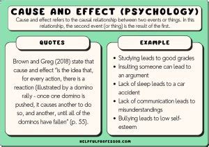 Cause And Effect Examples Cause And Effect Examples
