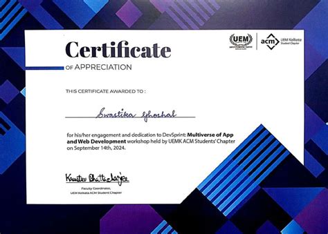 swastika ghosal on linkedin uemk acm devsprint appdevelopment