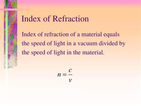 PPT Index Of Refraction PowerPoint Presentation Free Download ID 3766984