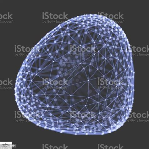 연결 구조입니다 와이어 프레임 벡터 일러스트입니다 빛나는 그리드 0명에 대한 스톡 벡터 아트 및 기타 이미지 0명 3차원