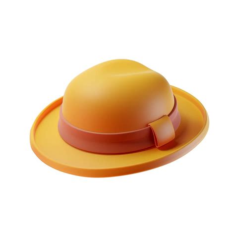 Yellow Hat With Red Band Hat 4135