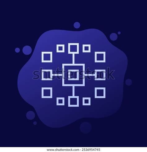 Cluster Icon Technology Complicated Array Vector Stock Vector Royalty Free 2536954745