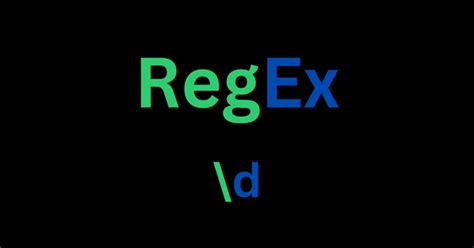 Regular Expression Metacharacters What Does D Mean In RegEx