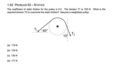 Solved 1 52 PROBLEM 52 StATICS The Coefficient Of Static Chegg Com