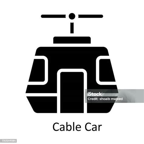 케이블카 벡터 솔리드 디자인 일러스트 레이 션입니다 흰색 배경의 기호 Eps 10 파일 관광에 대한 스톡 벡터 아트 및 기타 이미지 관광 귀여운 높은 곳 Istock
