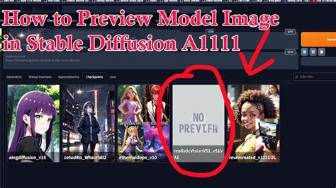 How to Preview Model Image in Stable Diffusion A1111 - YouTube