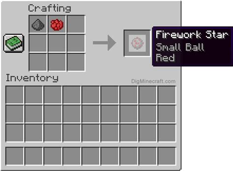 How To Make A Red Small Ball Firework Star In Minecraft