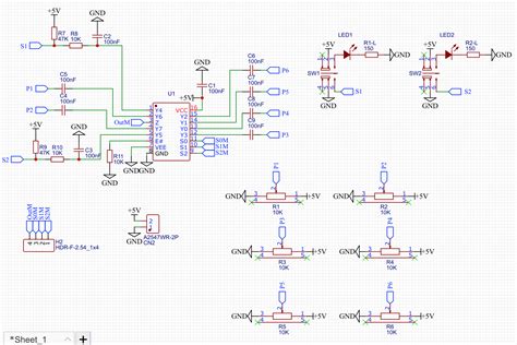 Issue Using 74hc4051 On Custom Pcb With Pots General Guidance