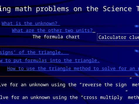 ppt how to use the triangle method to solve for an unknown how to