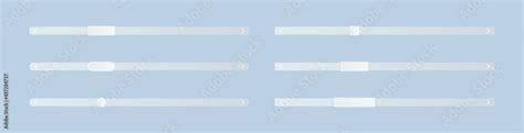 Scrollbars Set User Interface Elements Templates For Scrolling Web Pages Vector Illustration